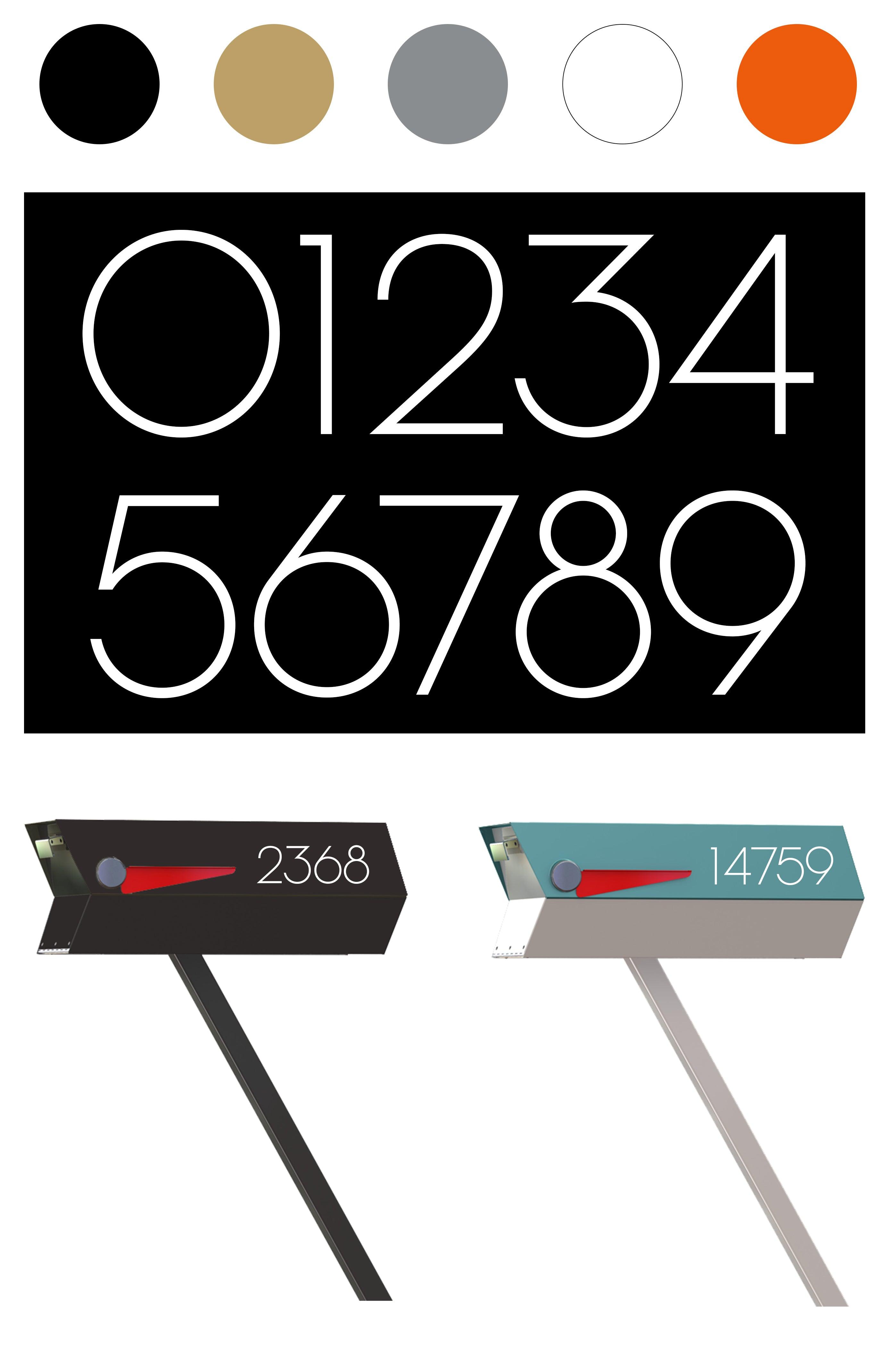 Mailbox Numbers in Modern Font – modbox USA